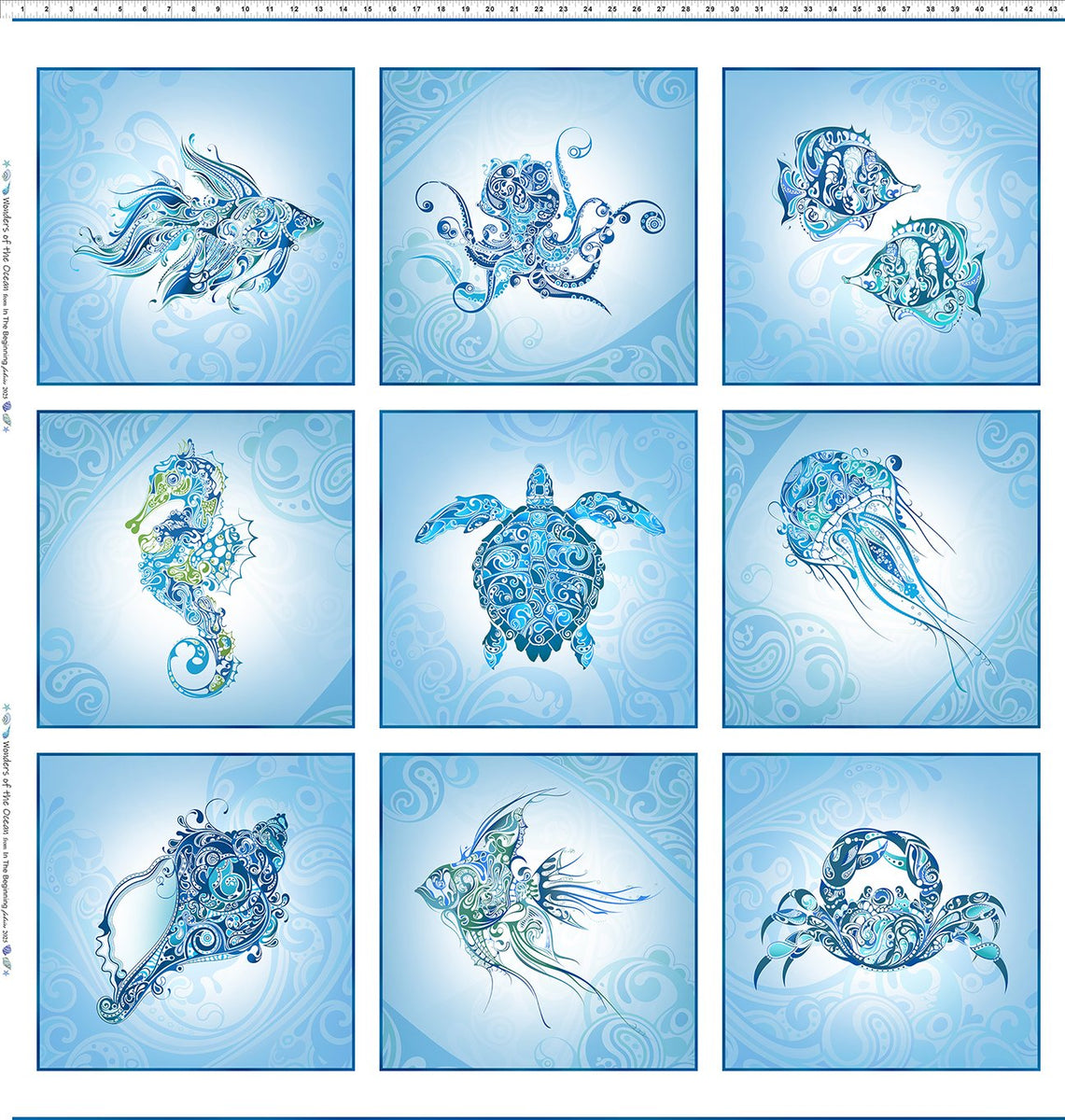 Sea Creature Panel - Wonders of the Ocean – the-sew-op