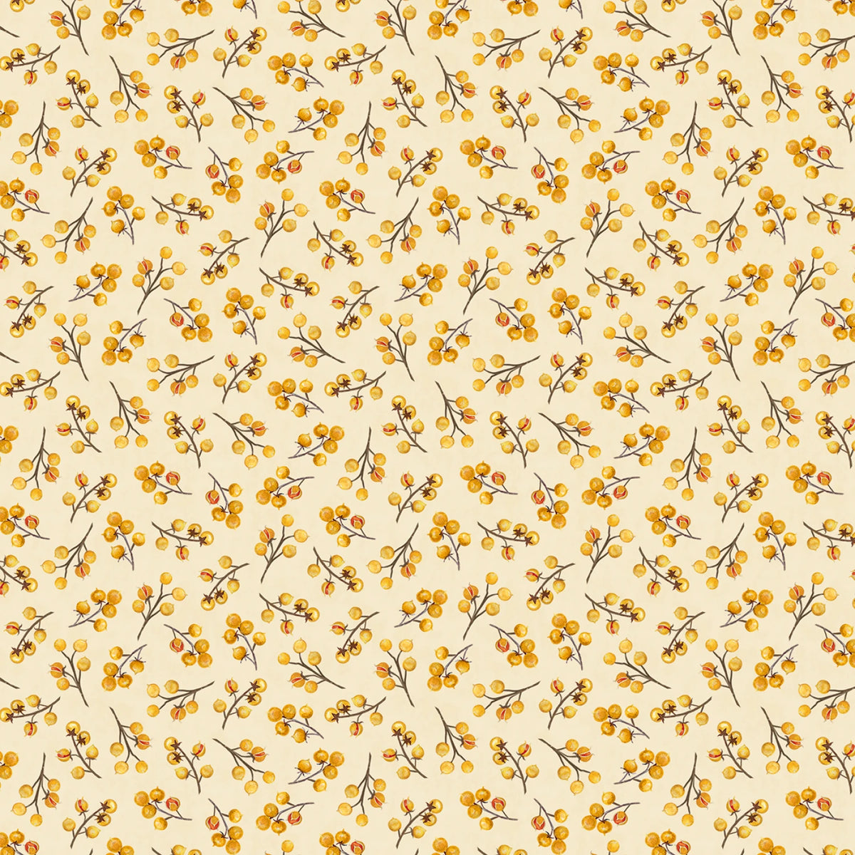 Berry Toss - Chickadee Charm - Cream – the-sew-op