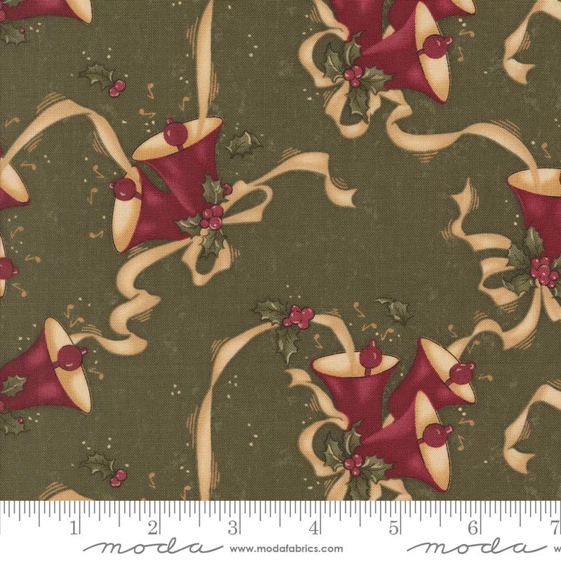 Christmas Bells - A Vintage Christmas - Dark Green – the-sew-op