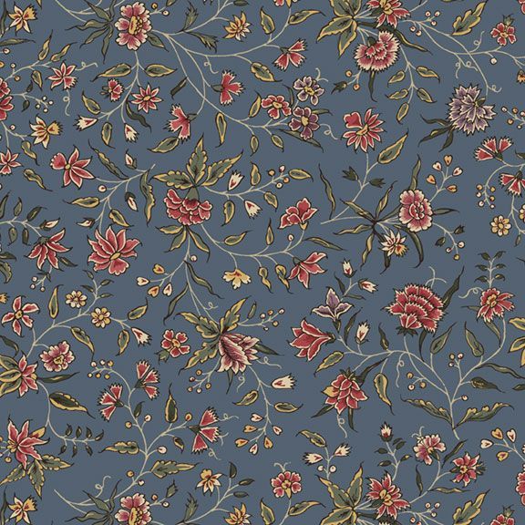 Medium Floral - Freedom Rings - Blue – the-sew-op